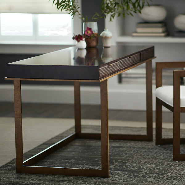 Lenox Desk Walnut – Luxe Furniture Inc