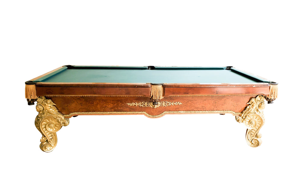 antique pool dining table